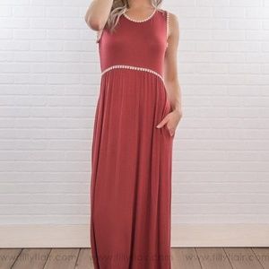 Filly Flair | Dresses | Filly Flair Maxi Dress In Rust Medium | Poshmark